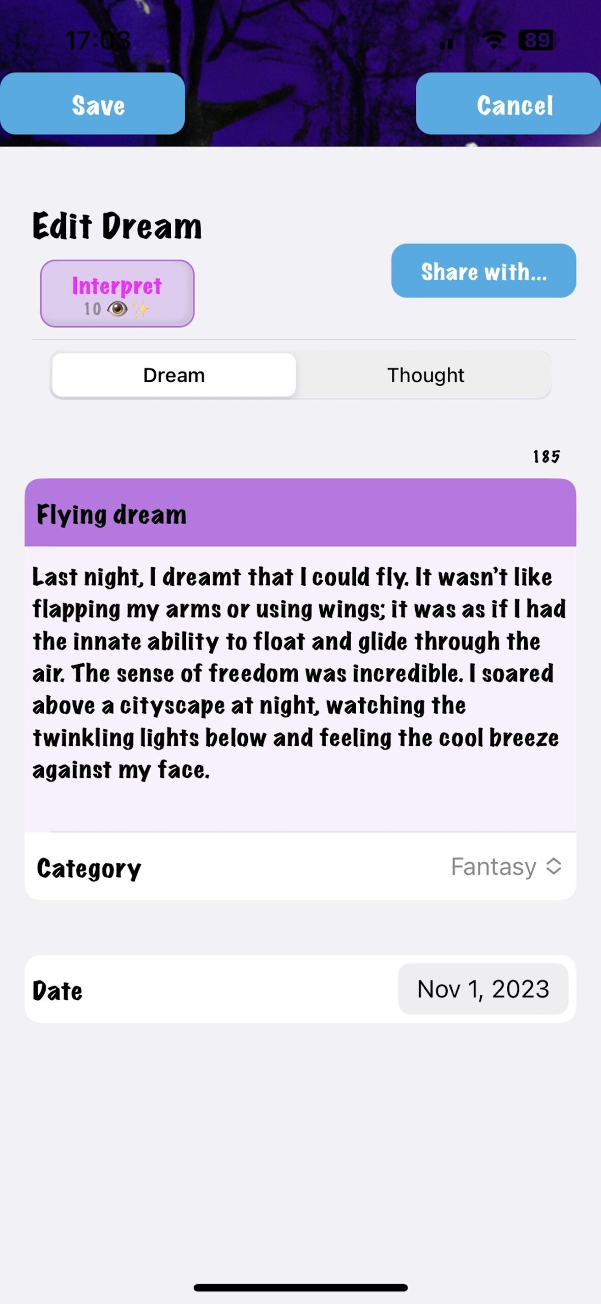 DreamDrift App – dream_template